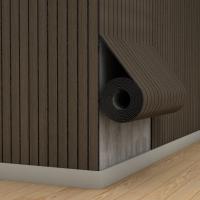 China Soft Wood Slat Wall Panels With IXPE Foam Layer For Welfare Home Decor for sale