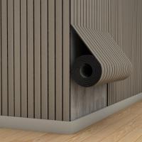 China Waterproof Elastic IXPE PVC Wood Grain Soft Grille Slat Panels For School Decor for sale