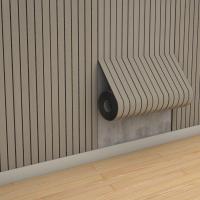 China Soft Wood Slat Wall Panels With IXPE Foam Layer For Welfare Home Decor for sale