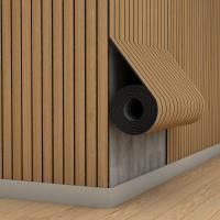China Fire Retardant PVC Protection Flexible Wood Wall Panel Wallpaper For Home Decor for sale