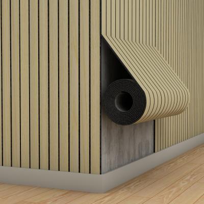 China Fire Retardant PVC Protection Flexible Wood Wall Panel Wallpaper For Home Decor for sale