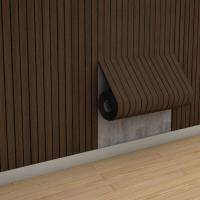 China Self Adhesive 3D Foam Wallpaper with IXPE Shockproof Layer and Wood Grain Design for Thermal Insulation for sale