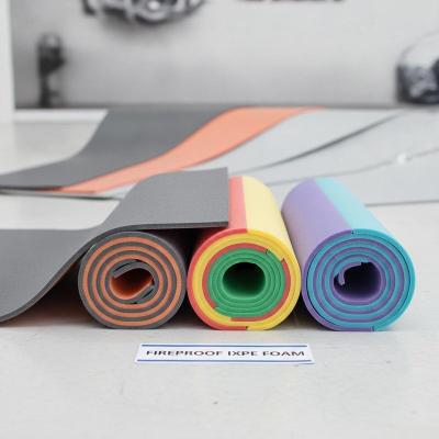 China Fireproof Multicolor IXPE Closed Cell PE Foam Sheets Rolls for Automotive Sound Insulation Material for sale