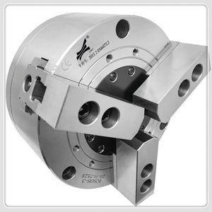 China Durable Kt Series Hollow Three-Jaw Power Chuck with Hardened Sliding Surfaces for sale