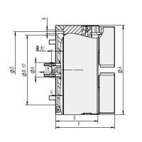 China Heavy-Duty Solid Two-Jaw Pneumatic Power Chuck for Precision Machining for sale