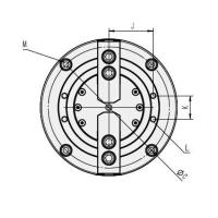 China Heavy-Duty Solid Two-Jaw Pneumatic Power Chuck for Precision Machining for sale