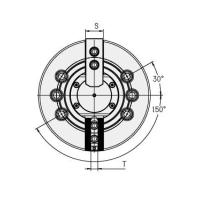 China High-Precision Hollow Two-Jaw Power Chuck for CNC Machines for sale