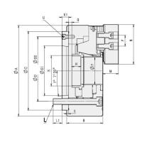 China High-Precision Hollow Two-Jaw Power Chuck for CNC Machines for sale