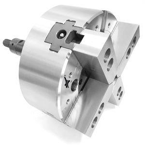 China High-Precision Solid Four-Jaw Power Chuck for CNC Machines for sale