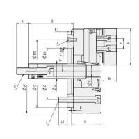 China High-Performance Middle-Solid Long Stroke Power Chuck for Precision Machining for sale