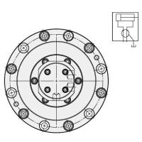 China Air Injection Type Rotary Cylinder Chuck for Precision Machining for sale