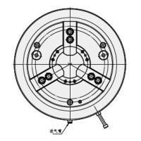 China Reliable 3 Jaw Front Mounted Chuck for Pneumatic Applications for sale