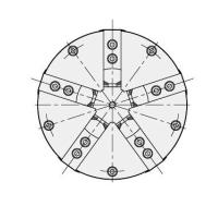 China Premium Hollow Four-Jaw Power Chuck for Precision Machining for sale