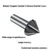 China 90-Degree Brazed Tungsten Carbide Chamfer and V-Groove Cutter for CNC Milling and Edge Finishing for sale