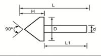 China Precision 90-Degree Chamfer Drill Bit for Metal, Wood, Countersinking and Smooth Edge Finishing for sale