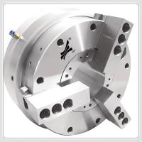 China Durable Kt Series Hollow Three-Jaw Power Chuck with Hardened Sliding Surfaces for sale
