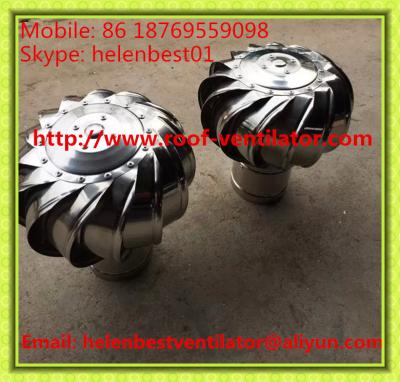 China 100mm SS304 Wind Driven Turbine Ventilator Fan for Ventilation Tube Roof Exhaust for sale