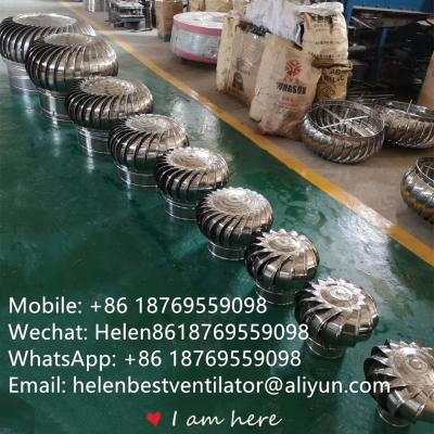 China Stainless Steel SS304 600mm Non Power Roof Turbine Ventilator for Factory Workshop Custom Sizes Available for sale