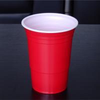 China 16 Oz PP PS Disposable Red Ping Pong Cups For Party for sale