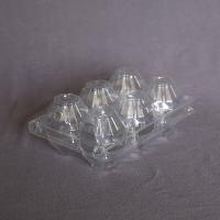 China 6 Pieces Disposable Plastic Egg Tray Clear 6 Holes Disposable Plastic Egg Box 2x3 for sale