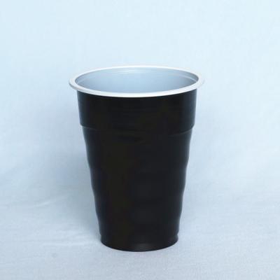 China PS Black 16Oz Disposable Plastic Cups Colored Disposable Cold Drink Cup 98mm for sale