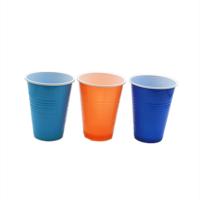 China 16 OZ 450ml PP Disposable Party Cups Blue Beer Pong Cups For Campus for sale