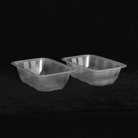 China 170 X 115 X 50MM Disposable Plastic Fruit Tray Square Clear Plastic Tray Small for sale