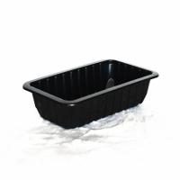 China 185 X 125 X 50 MM Disposable Plastic Tray Black Plastic Tray Packaging for sale
