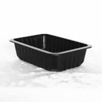 China 200 X 140 X 55 MM Black Disposable Plastic Tray PP Food Tray Fresh Fruit for sale
