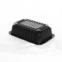 China 200 X 140 X 55 MM Black Disposable Plastic Tray PP Food Tray Fresh Fruit for sale