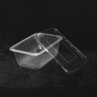 China 200 X 140 X 80 MM Clear Disposable Trays With Lids Vegetable Meat Packing Trays for sale