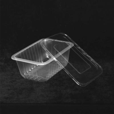 China 200 X 140 X 80 MM Clear Disposable Trays With Lids Vegetable Meat Packing Trays for sale