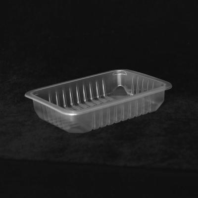China 220 X 160 X 35MM Clear Disposable Plastic Tray Square Plastic Meat Tray Fruit for sale