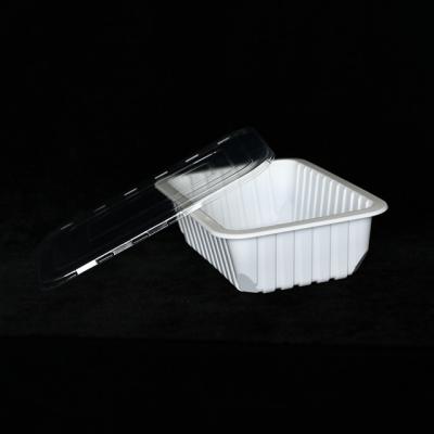 China 260 X 170 X 70 MM Disposable Plastic Tray With Lid Deli Food  Container for sale