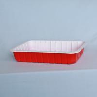 China 285 X 205 X 55 MM PP Disposable Plastic Stackable Food Tray Clear Rectangle for sale
