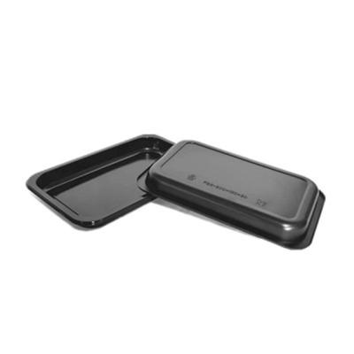 China 200 X 130 X 20Mm PP Plastic Display Tray Black Plastic Food Display Tray for sale