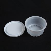China 250ml Disposable Yogurt Cups 8OZ White Yogurt Plastic Cups With Lids for sale