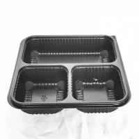 China 192x192x40mm Disposable Food Packaging Container With Lids 3 Compartment PP for sale