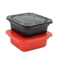 China 183x163x63mm Lunch Packing Box Disposable Square Clear Take Out Containers for sale