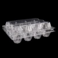 China 12 Cavities Disposable Plastic Egg Tray PET 3x4 Clear Plastic Egg Cartons for sale