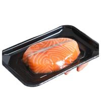 China 330 X 230 X 20 Mm PP Black Vacuum Package Prefabricated Skin Tray For Fresh Food for sale