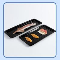 China Black PP Plastic Vacuum Skin Packaging Trays For Sirloin Steaks 240 X 170 X 10 Mm for sale
