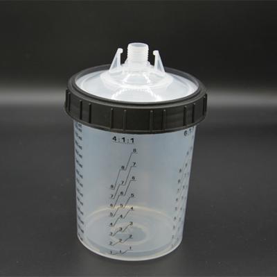 China 50 Sets Packaging Paint Mixing Cup 400 / 600 / 800ml With 125 / 190 Micron Filter for sale