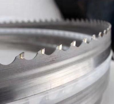China TCT Carbide Alloy Wood Cutting Band Saw Blade 0.65mm Thickness 30mm Width High Frequency Welded for sale