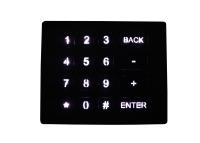 China Durable 16 Keys Metal Numeric Keypad Backlit Brushed Stainless Steel for sale