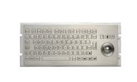 China Mini Size Industrial Stainless Steel Keyboard With 25mm Trackball for sale