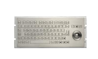 China Mini Size Industrial Stainless Steel Keyboard With 25mm Trackball for sale