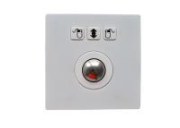 China IP67 Stainless Steel Ruggedized Trackball Pointing Device White Color With 3 Mouse Buttons for sale