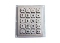 China Industry Panel Mount Keypad 20 Keys Metal Brushed Stainless Steel Keypad for sale