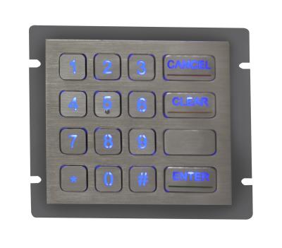China Backlight Metal Keypad With Ps / 2 Interface , Rear Panel Mounting for sale